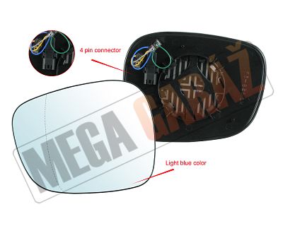 Sklo do zrcátka BMW X1 (E84)- levé, vyhřívané | Megagaráž.cz